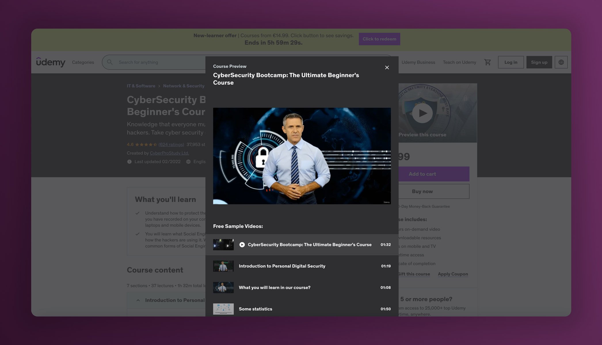 10+ popular courses for cybersecurity training for employees