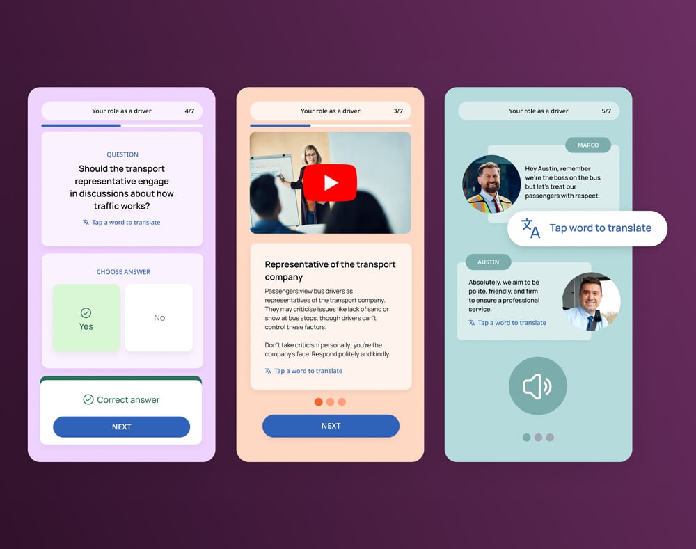 On-the-go learning designed for frontline workers